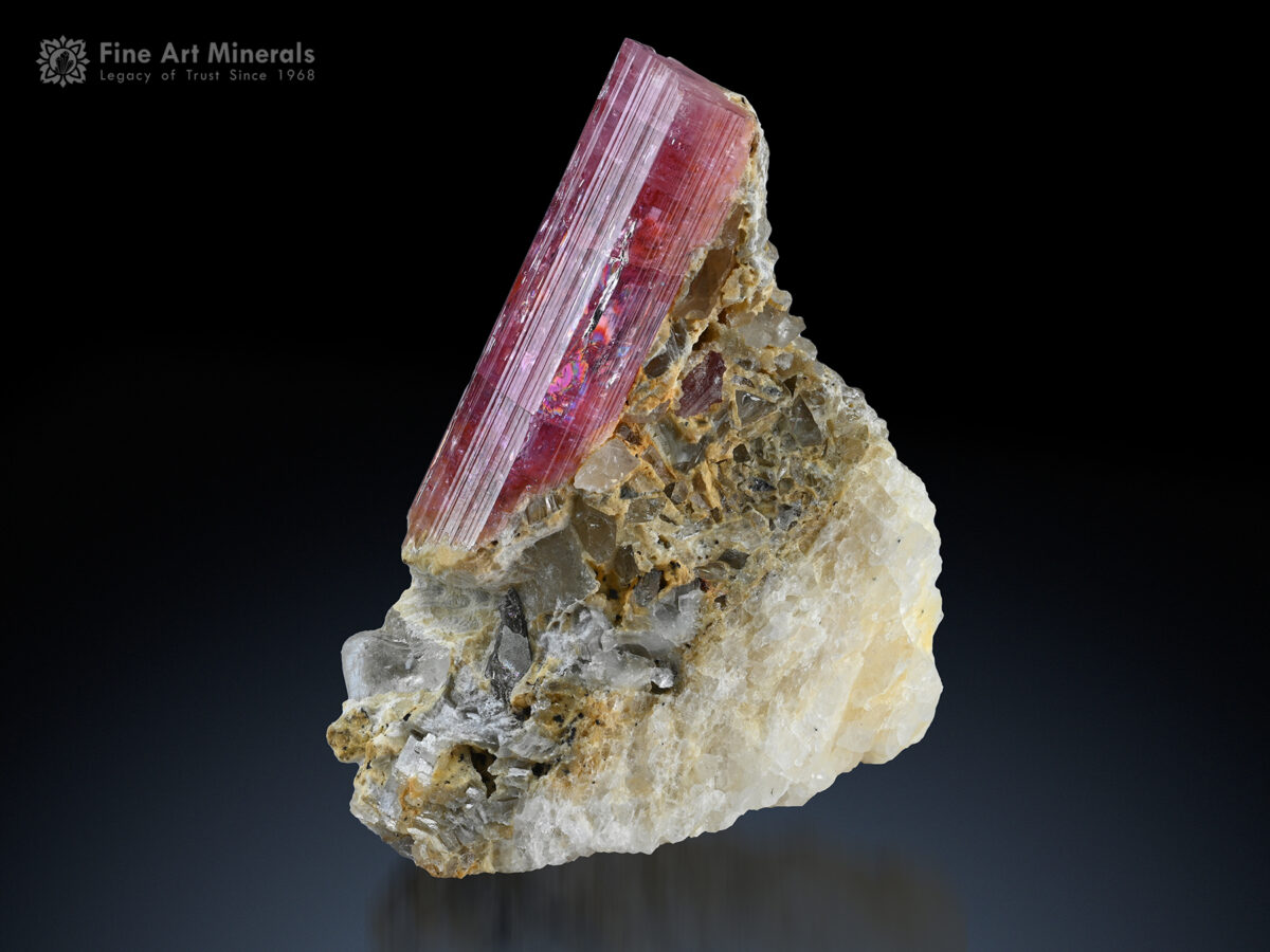 Pink Topaz Crystal from Katlang Pakistan - TZ-PNK-10 - Fine Art Minerals