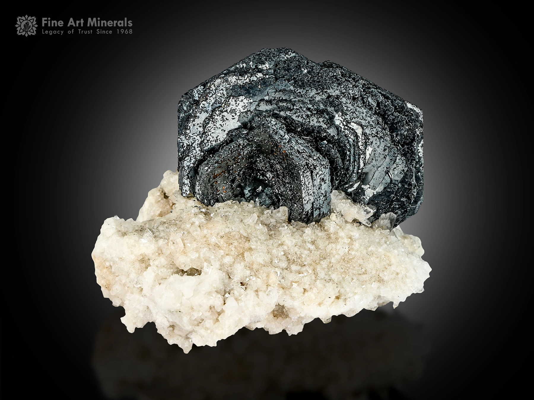 Hematite on Albite - Pakistan - HMT-46 - Fine Art Minerals